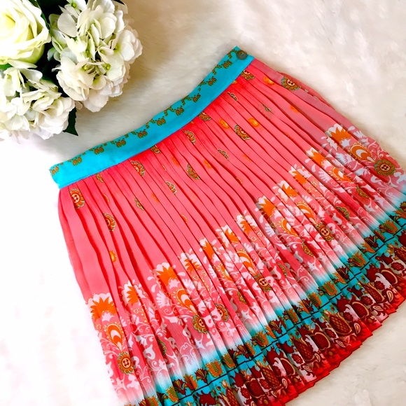 Skirts | New Colorful Pleated Skirt | Poshmark